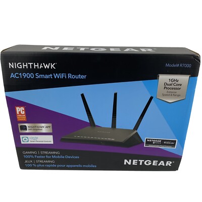 NETGEAR Nighthawk (R7000) Smart WiFi Router- AC1900 Wireless | eBay