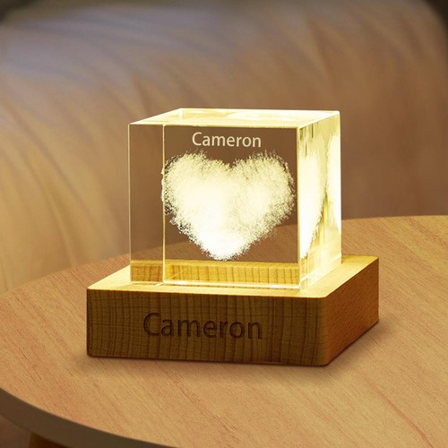 /Crystal Cube 3D Carved Cloud Solar System Night Light | eBay