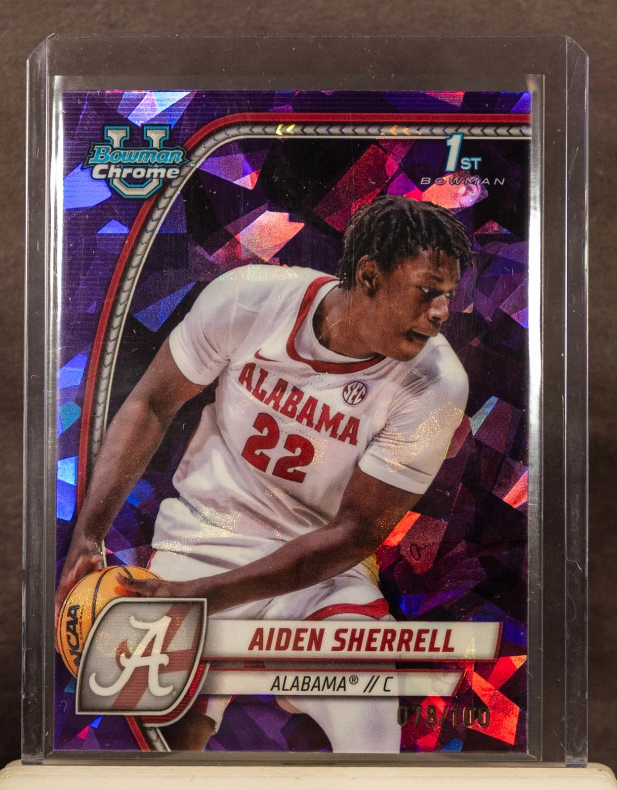 Aiden Sherrell 2024 Bowman Chrome University Sapphire Edition #3 Purple ...