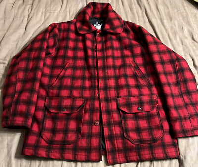 Woolrich Vintage Red Flannel Jacket Size L Made In USA | eBay