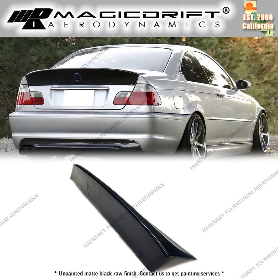 For 00-06 BMW E46 2Dr Coupes CSL Style Rear Trunk Lid Boot Deck Spoiler ...