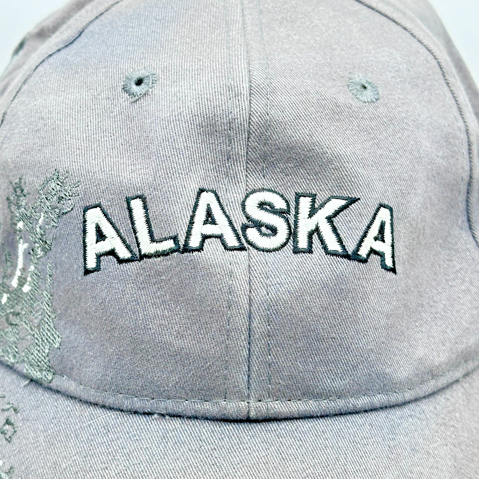 Alaska Cap Hat Artic Circle Enterprises Strapback Embroidered Wolf AK ...