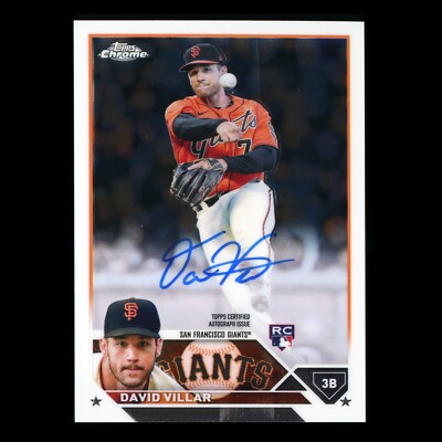 David Villar RC 2023 Topps Chrome Rookie Autographs Rookie Giants | eBay