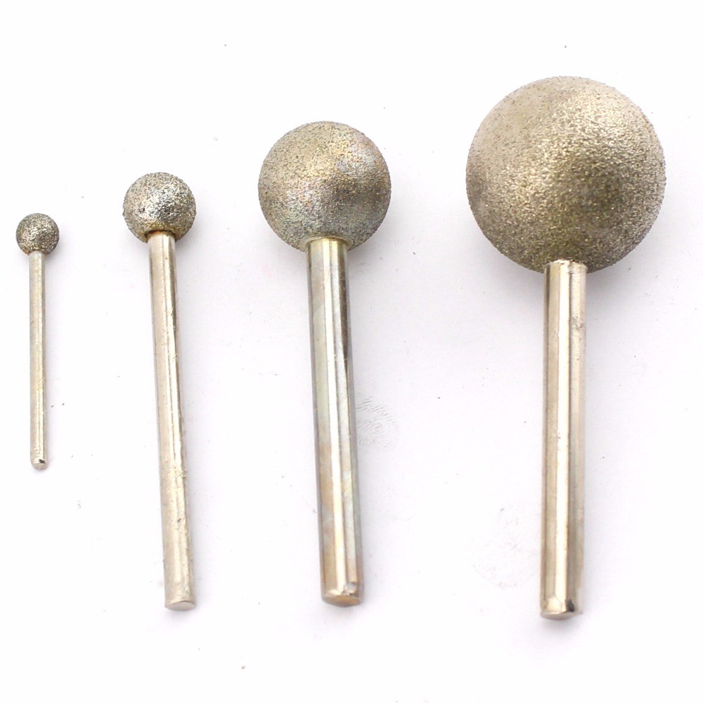 15-50 mm Dia Spherical Head Diamond Grinding Bit Coated Mounted Points ...