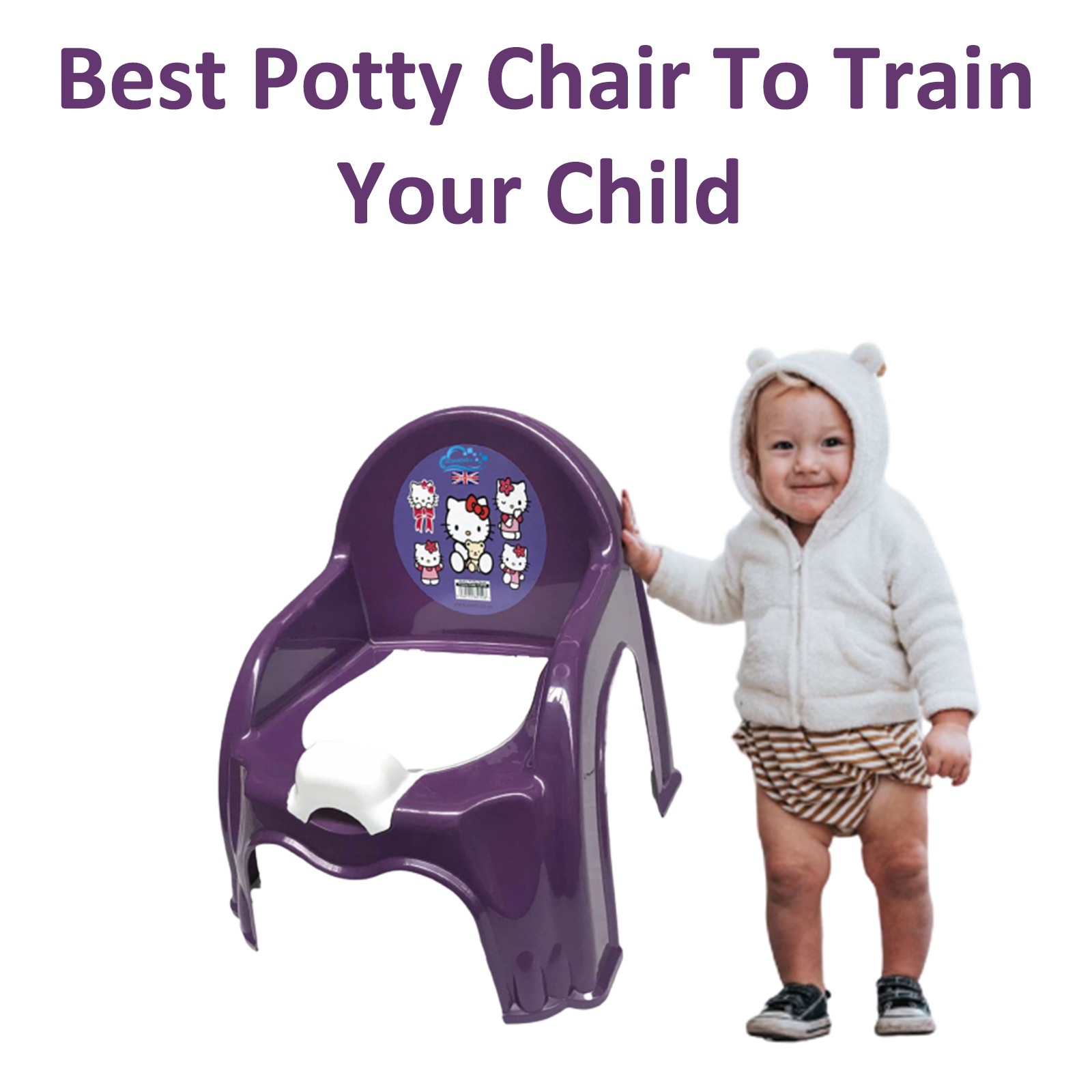 Children Potty Training Chair Kid Toddler Plastic Toilet Seat Handle ...