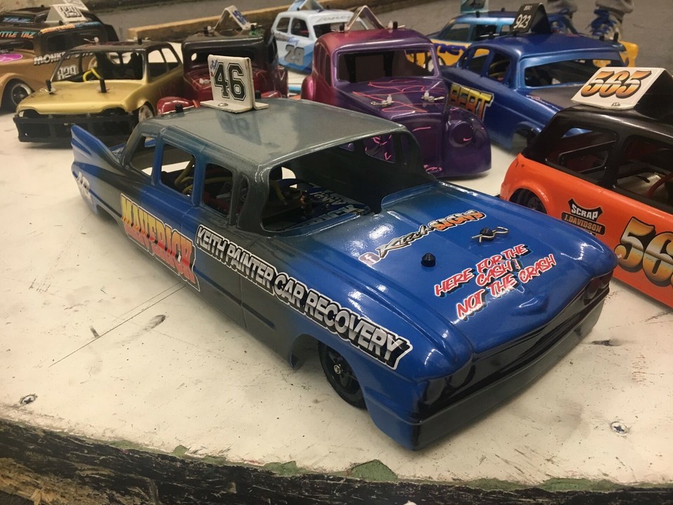 RC Banger Racing Extra Long XL Wheelbase built car plus body Kamtec 1: ...