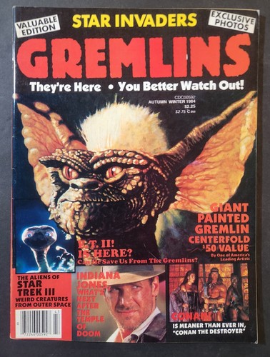 STAR INVADERS MAGAZINE #1 GREMLINS, CONAN, INDIANA JONES, DR WHO, HORROR 1984 VF | eBay
