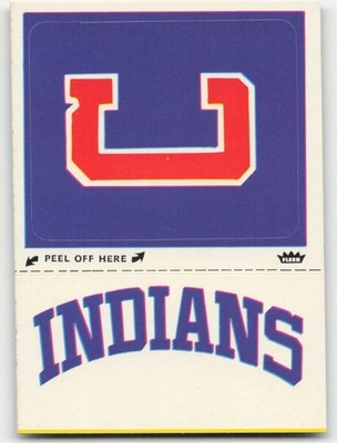 1982 Fleer Stickers Cleveland Indians Monogram ODDBALL! | eBay
