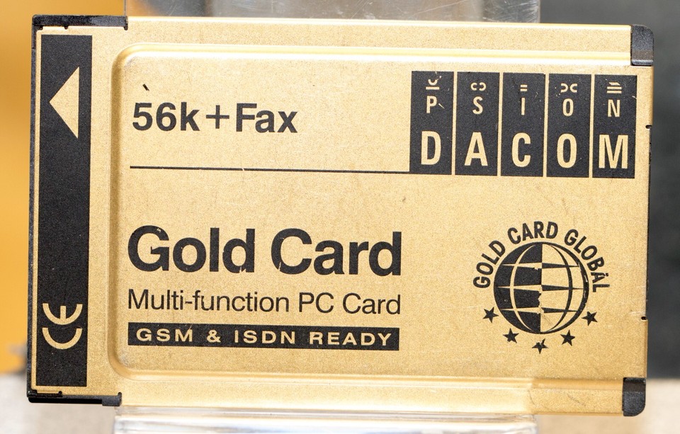 Vintage Psion Gold Card Multi-function ISDN GSM modem PCMCIA PC Card | eBay