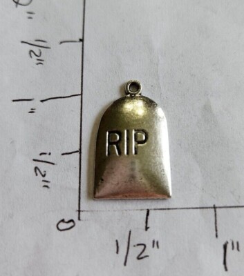 RIP tombstone charm Halloween day of the dead Rest in Peace | eBay