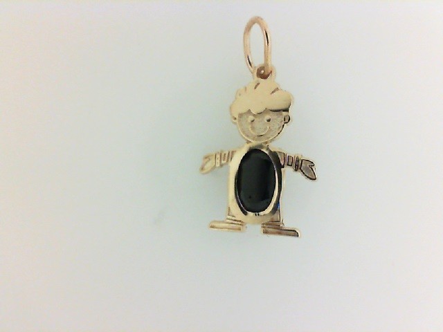 14K Yellow Gold Genuine Birthstone Boy Kid Charms #1544 | eBay