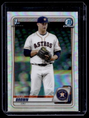 2020 Bowman Draft Chrome Refractor Tyler Brown G27 Houston Astros #BD ...