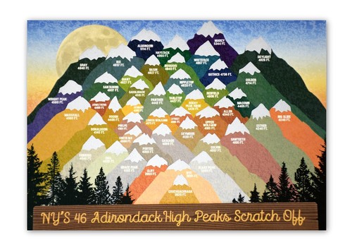 Adirondacks/Hiker/Hiking/High Peaks/ADK/ 46er /Scratch off/ 46er ...