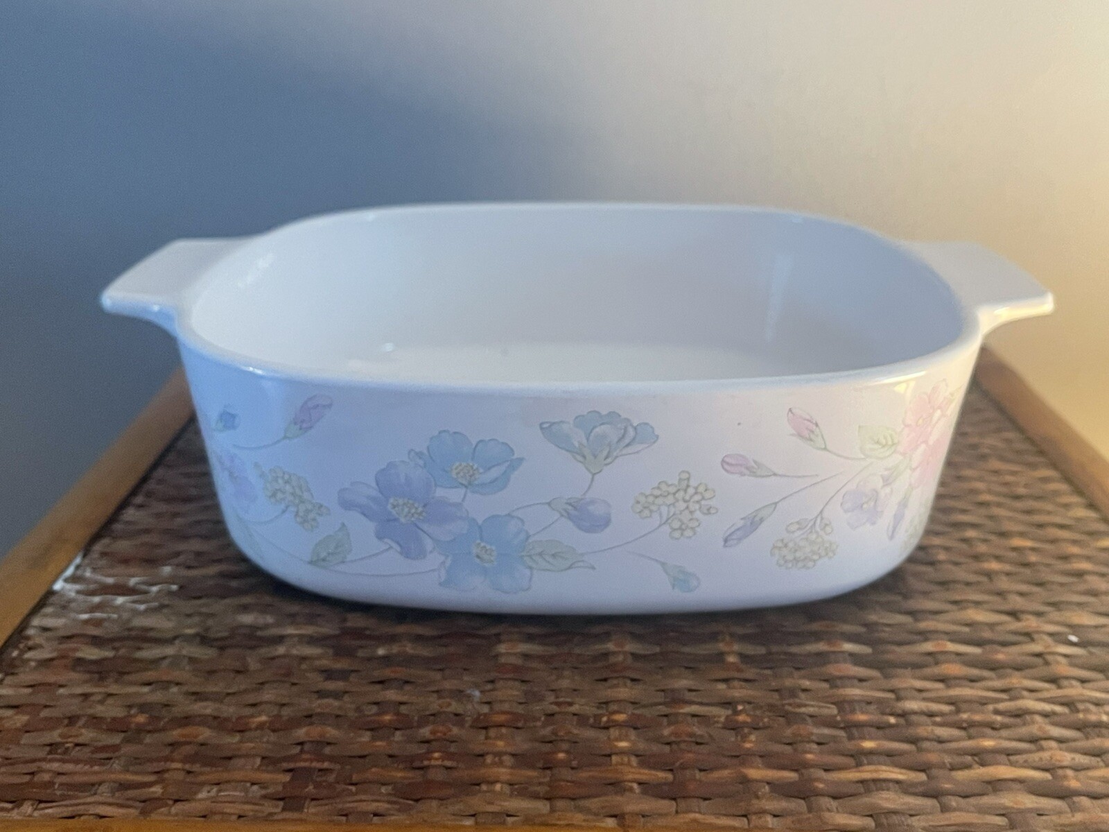 Corning Ware A-2-B Floral Pastel Bouquet 2 Liter Casserole Baking no ...