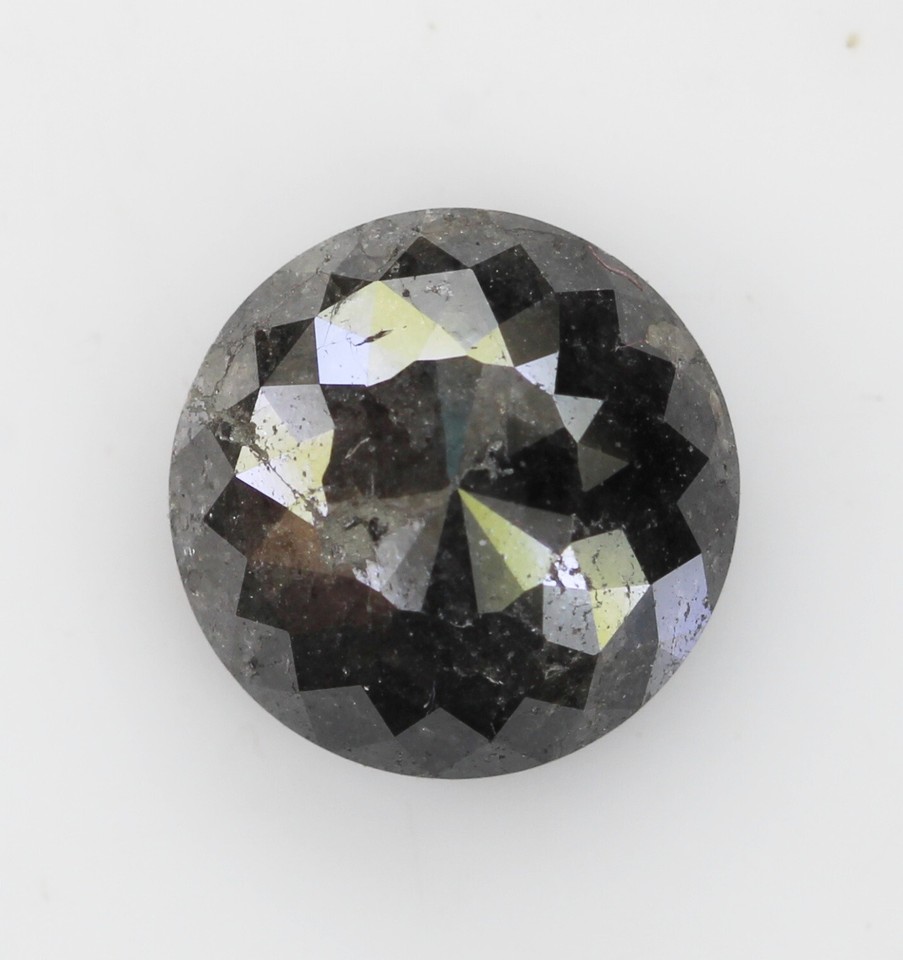 2.54 Ct Natural Loose Round Rose Cut Diamond Grey Color Rustic Diamond ...
