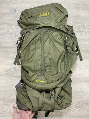REI Co-op Traverse 70 Pack Mens Size Medium Green Hiking Backpack | eBay