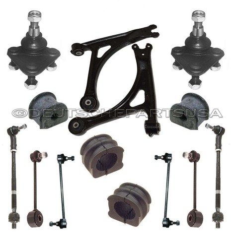 AUDI TT FRONT + REAR CONTROL ARM ASSEMBLY + BALL JOINTS + BUSHINGS ...