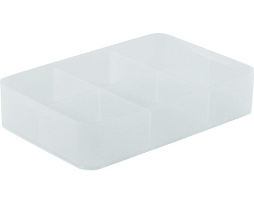 Box Pure mit Unterteilung DIN A5 1,3 l transparent 24,2x15,5x4,7 cm ...