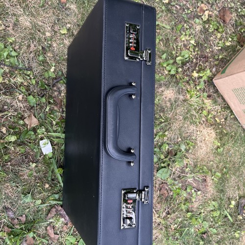 Solo Black Briefcase Attache Bag Business Portfolio Hard Case Lock ...