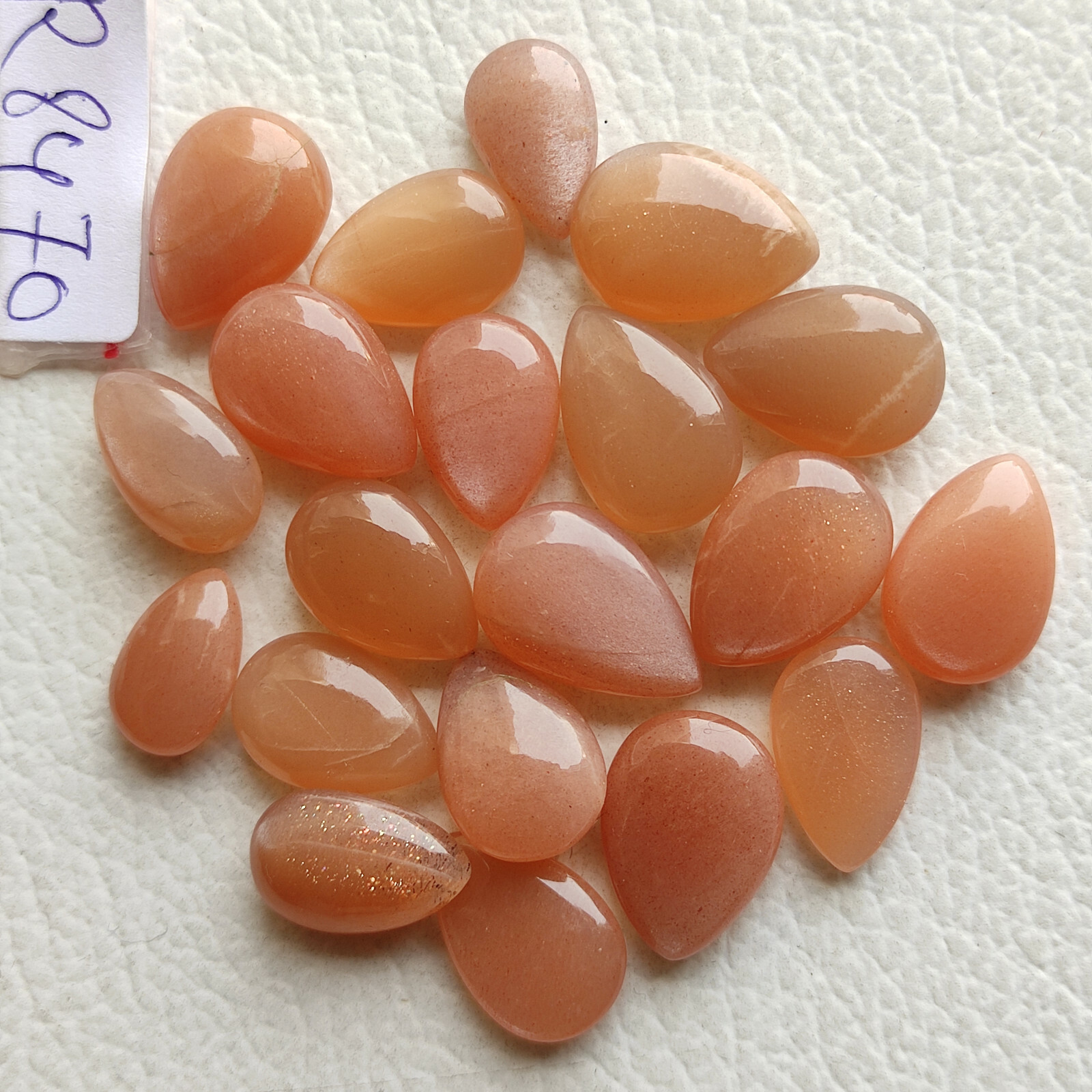 Designer White Flashy Apricot Moonstone Briolette Stone Loose Gemstone ...