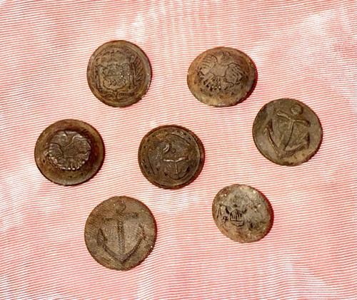 Antique Military Dug Buttons Civil War (?) Army Navy | eBay