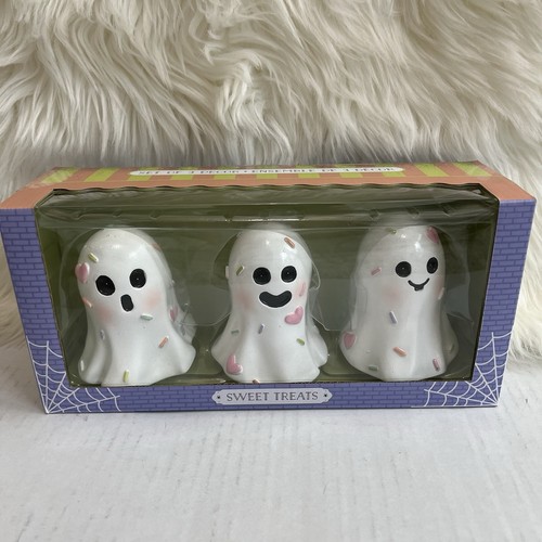 Sweet Treats Halloween Ghost Decor Set of 3 - Sprinkles & Hearts ...