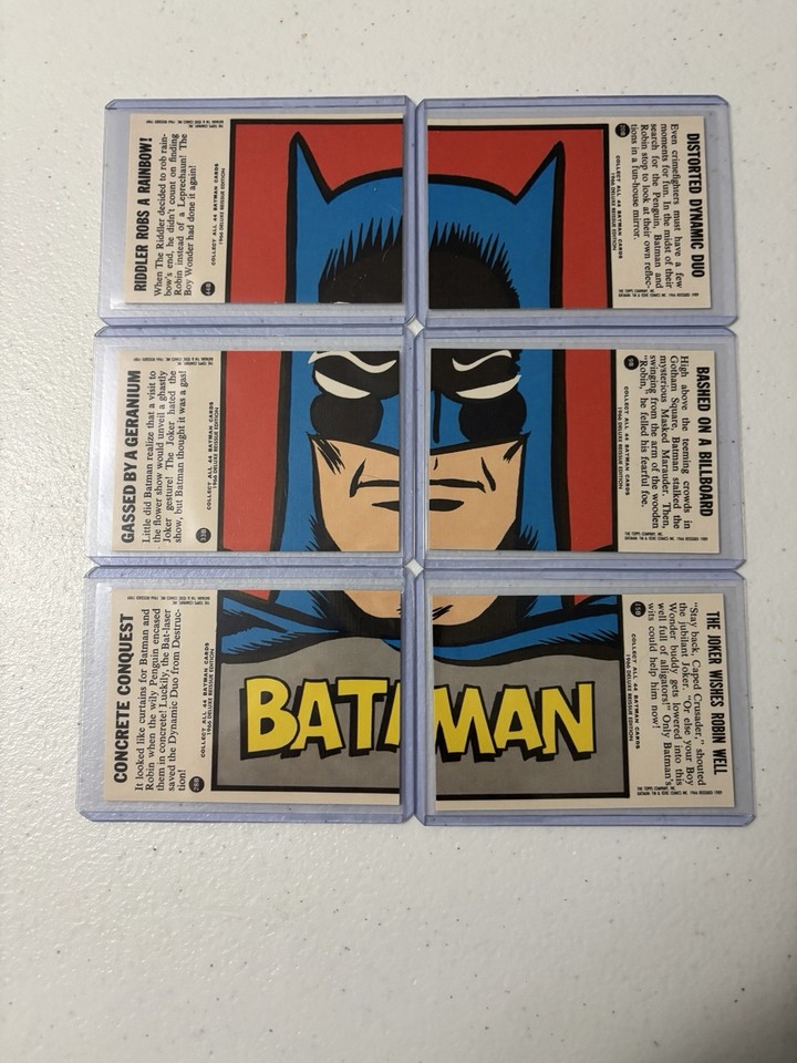 1989 Topps Batman 1966 Reissue Blue Bat Complete Set 44 Cards. NM/ Mint ...