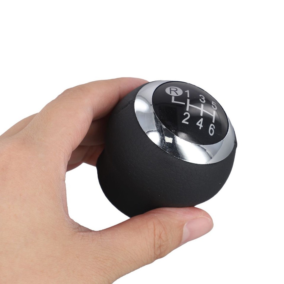 6 Speed Gear Shift Knob 6-Speed Shift Knob Clear Numbering Glossy Black ...