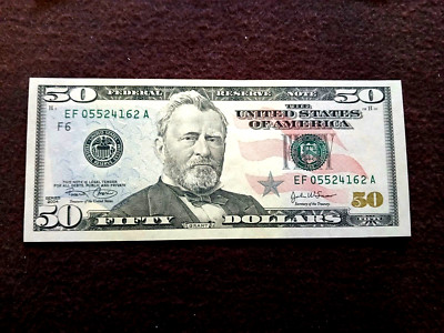 NEW Uncirculated $50 Dollar Bill Series 2004 ONE NOTE color shifting ...