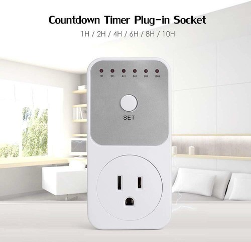 Digital Countdown Plug-in Timer Outlet 10Hr Timer Socket Energy-Saving Timer | eBay