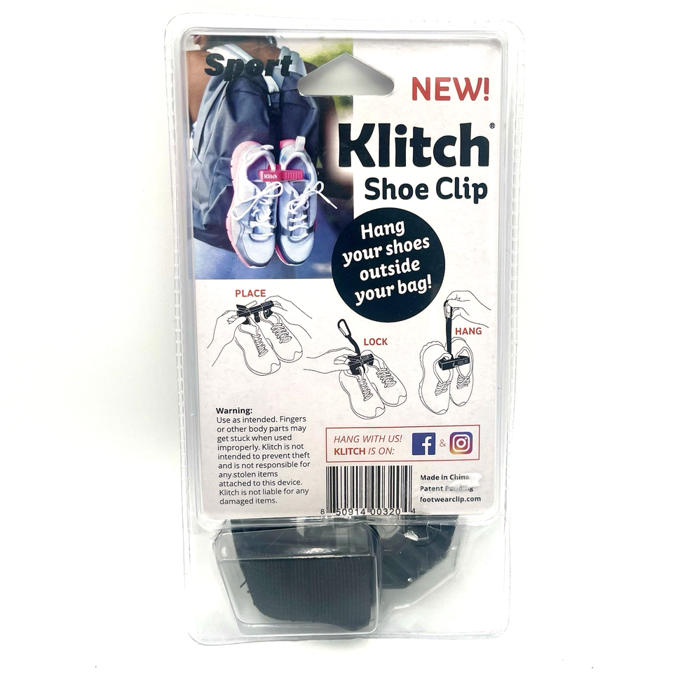 Klitch Footwear Clip, Shoe Bag, Hang Extra Shoes Cleats Boots Gear on ...