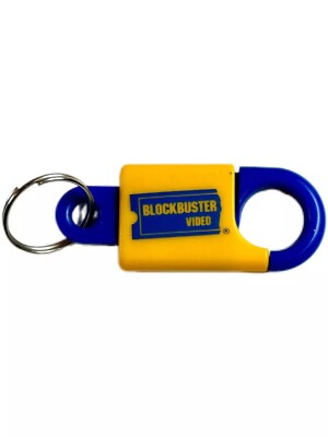 Blockbuster Video Rental Store Keyring Keychain Blue Yellow Vintage ...