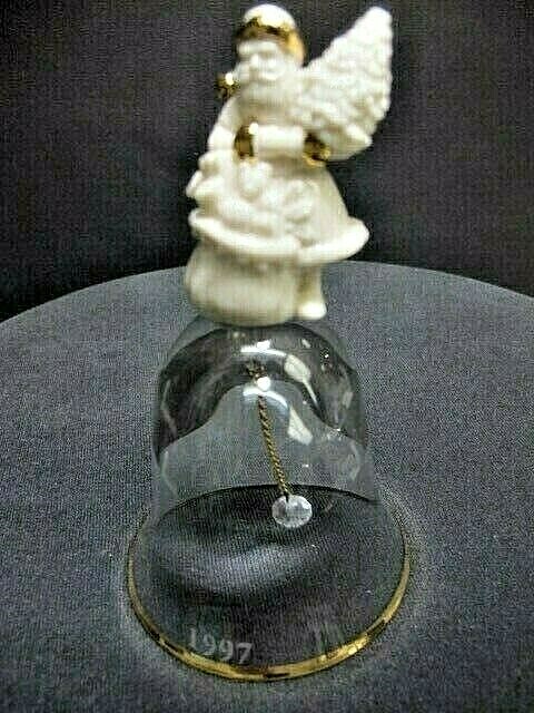 Lenox Crystal 1997 santa christmas bell Made in USA mouth blown | eBay