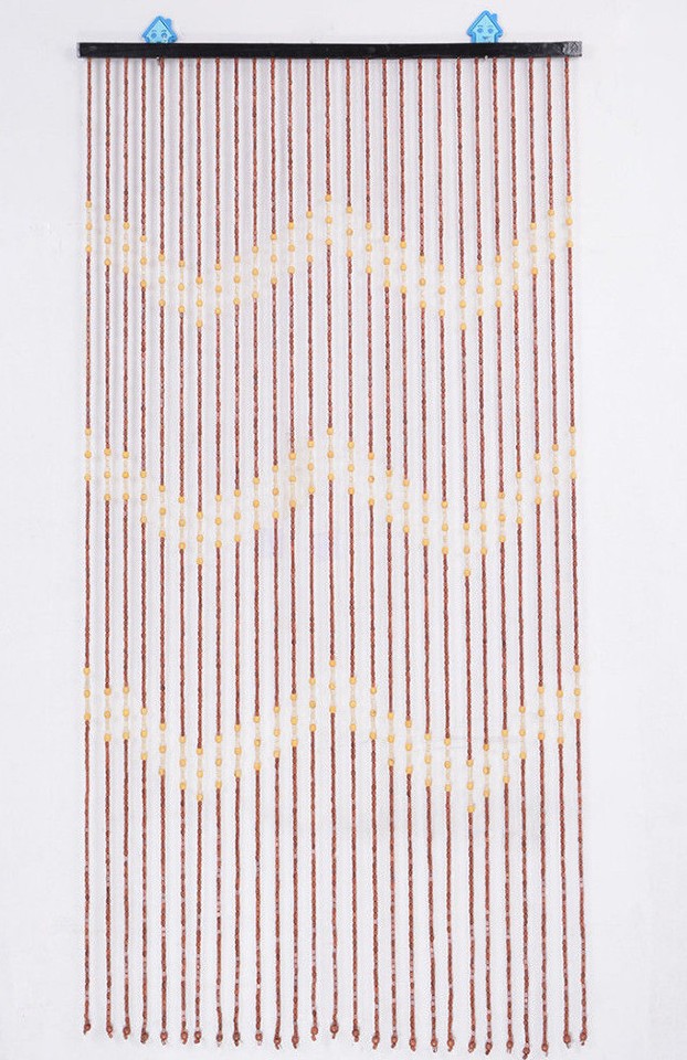 Wooden Door Curtain Blinds Handmade Fly Screen Wooden Beads Room ...