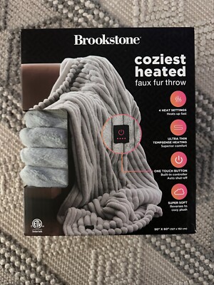 Brookstone Cozy Heated Blanket | eBay