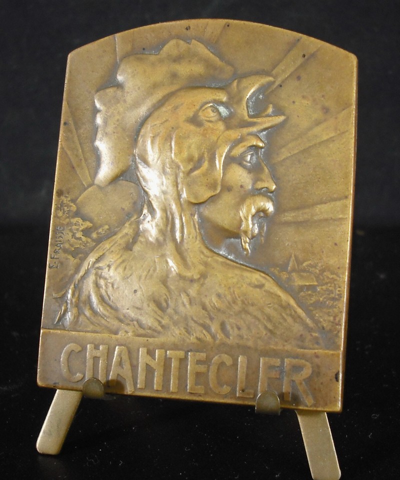 Chantecler Medal Helmeted Gallic Rooster Edmond Rostand Play Piece ...