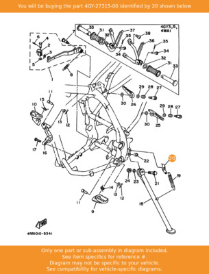 YAMAHA Link, Side Stand, 4GY-27315-00 OEM TT250 | eBay UK