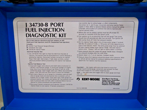 Kent-Moore Fuel Injection Diagnostic Kit P/N: J-34730-B FREE SHIPPING ...