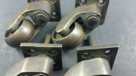 4 Cast Solid Brass Swivel Caster Wheel Pivot Industrial Strong Table ...