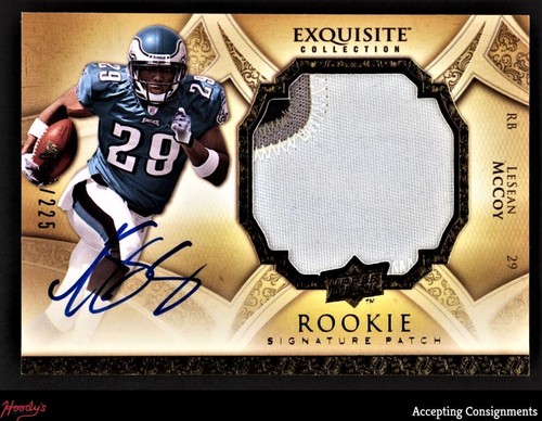 2009 Exquisite Collection #181 LeSean McCoy 99/225 ROOKIE PATCH AUTO RC ...