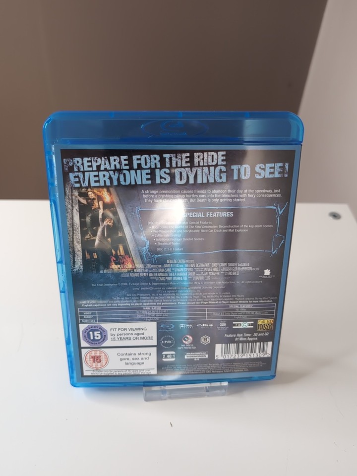 The Final Destination 4 3D Blu-ray, 2009 With 3D Glasses,still sealed ...
