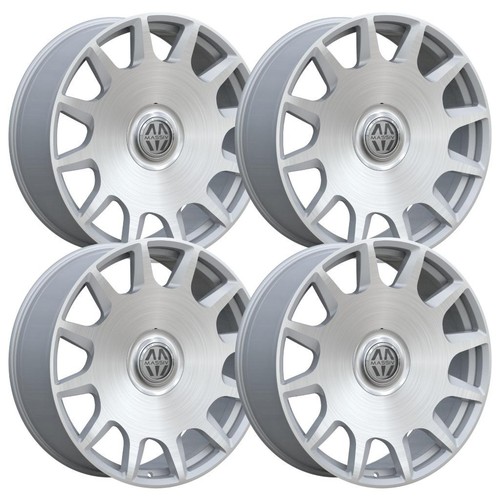 (Set-4) Massiv 927 CEO 24x9 5X112/5x114.3/5x4.5 30mm Silver Wheels Rims ...