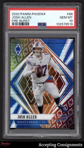 2020 Panini Phoenix Fire Burst #86 Josh Allen BILLS PSA 10 GEM MINT | eBay