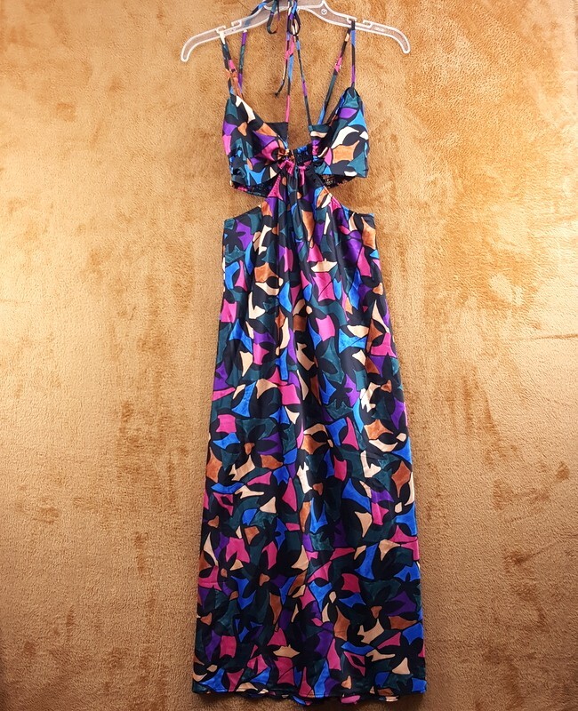 SHOW ME YOUR MUMU Maxi Dress Womens Small Black CODIE Cut Out Sundress ...