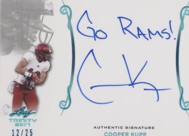 2017 Leaf Trinity - Signatures Cooper Kupp #A-CK2 Platinum Spectrum /25 ...