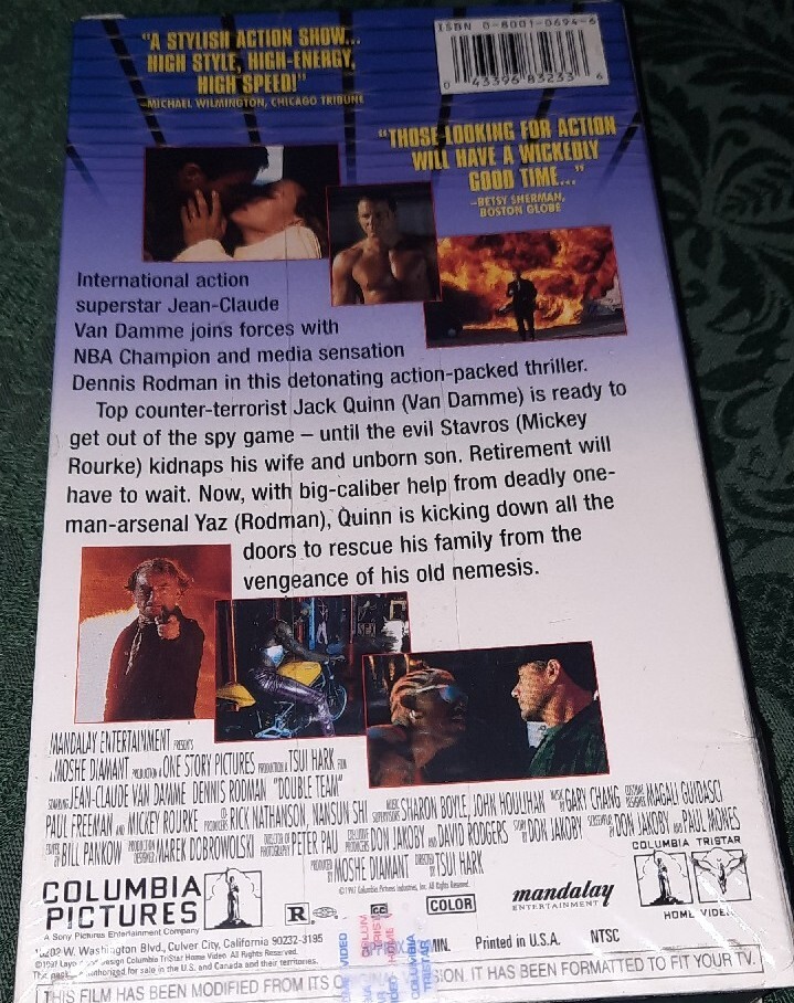 Double Team (VHS 1997) Jean-Claude Van Damme Dennis Rodman Mickey ...