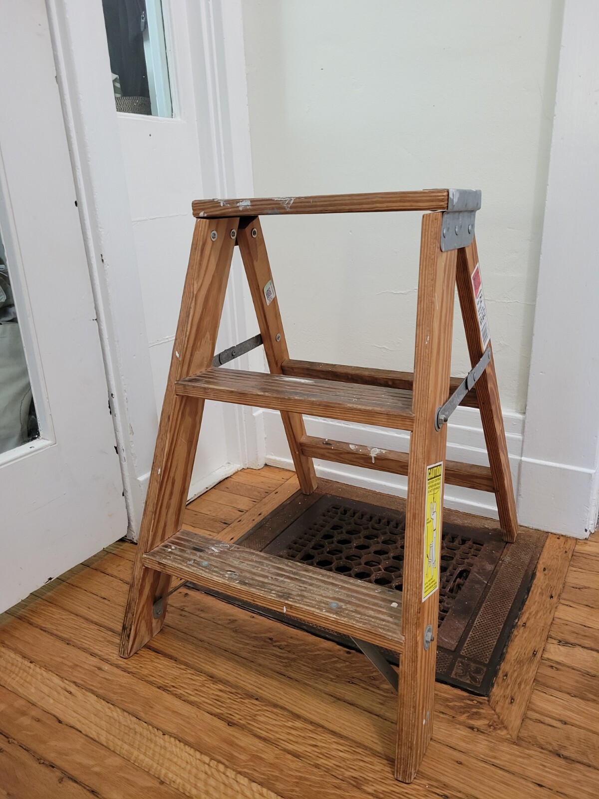 Werner Wooden 2 Foot Step Ladder Primitive Rustic Farmhouse USA Vintage ...