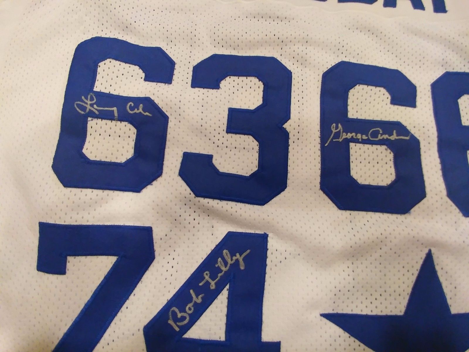 Dallas Cowboys "Doomsday D I" Signed Jersey Bob Lilly,Larry Cole ...
