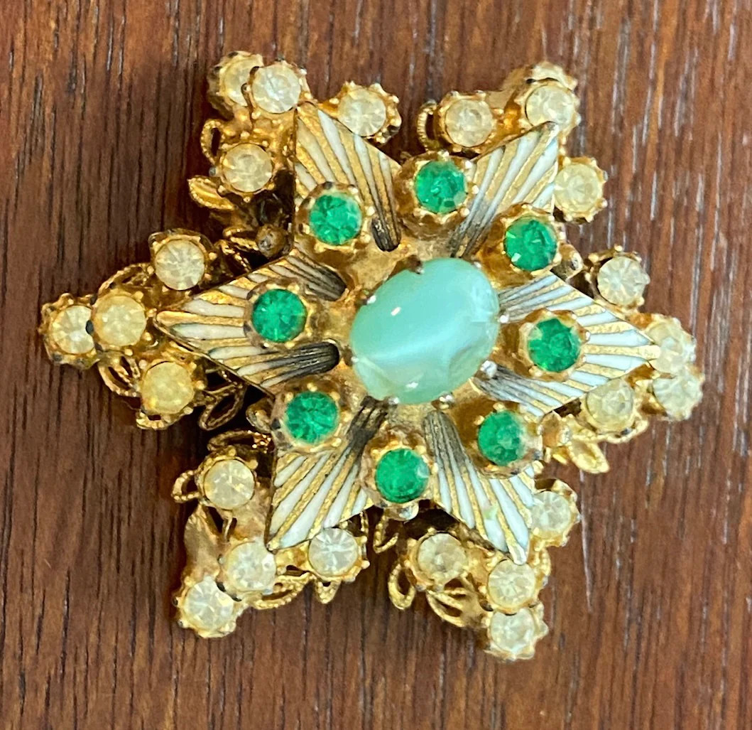 Vintage 5 Tiered Rotating Moving Star Starburst Marbl… - Gem