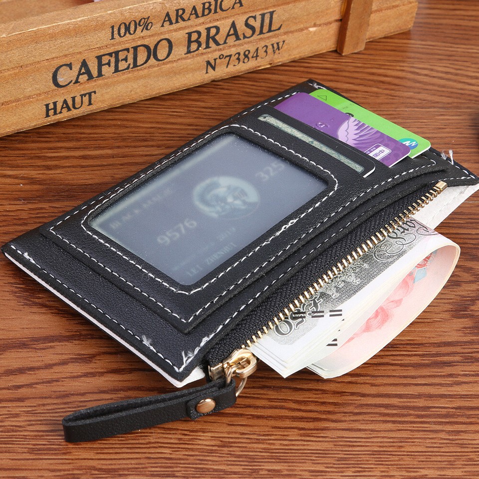 PU Bifold Wallet Contrast Color Fashion Women Change Wallet Card Bag ...